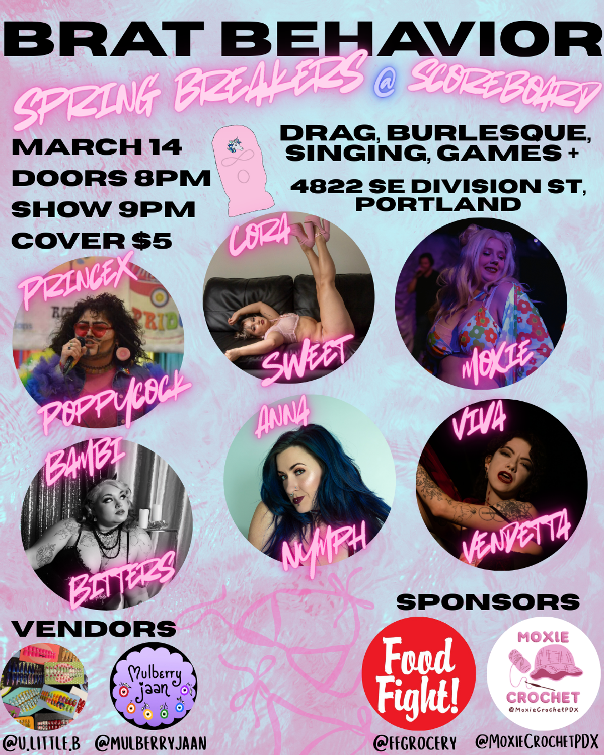 Brat Behavior - Spring Breakers at Scoreboard in Portland, OR ...