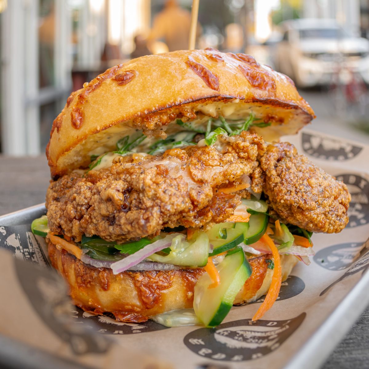 Smoked Crispy Bourbon Chicken Sandwich 🔥🥃 at PDX Sliders in Portland ...