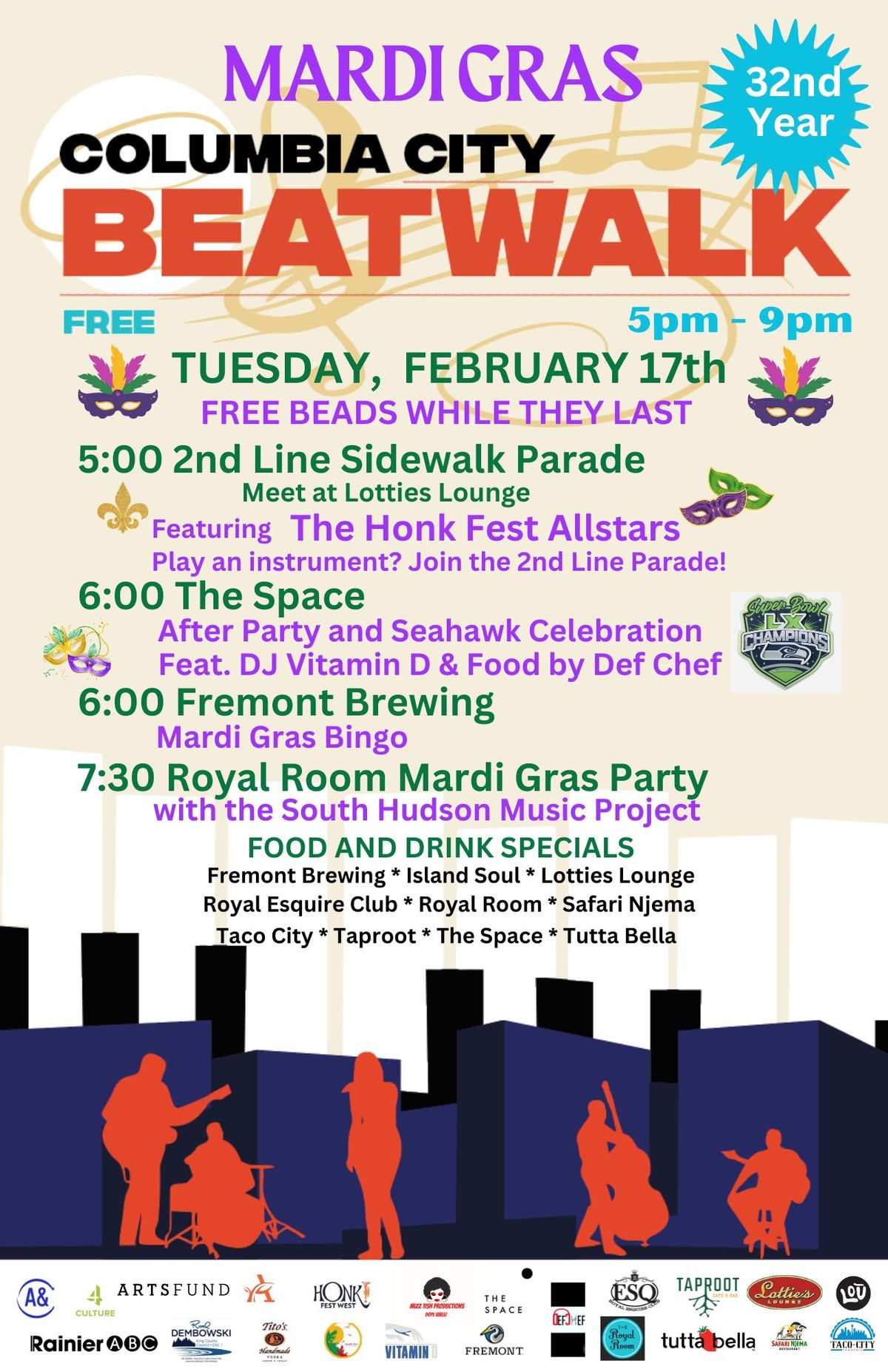 Columbia City Beatwalk's Fat Tuesday Edition at Lottie's Lounge in ...