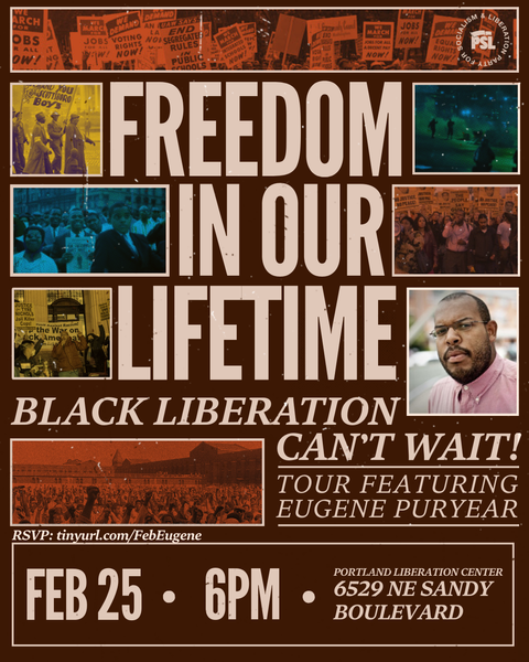 Black Liberation Can't Wait! Black History Month Forum at Portland ...
