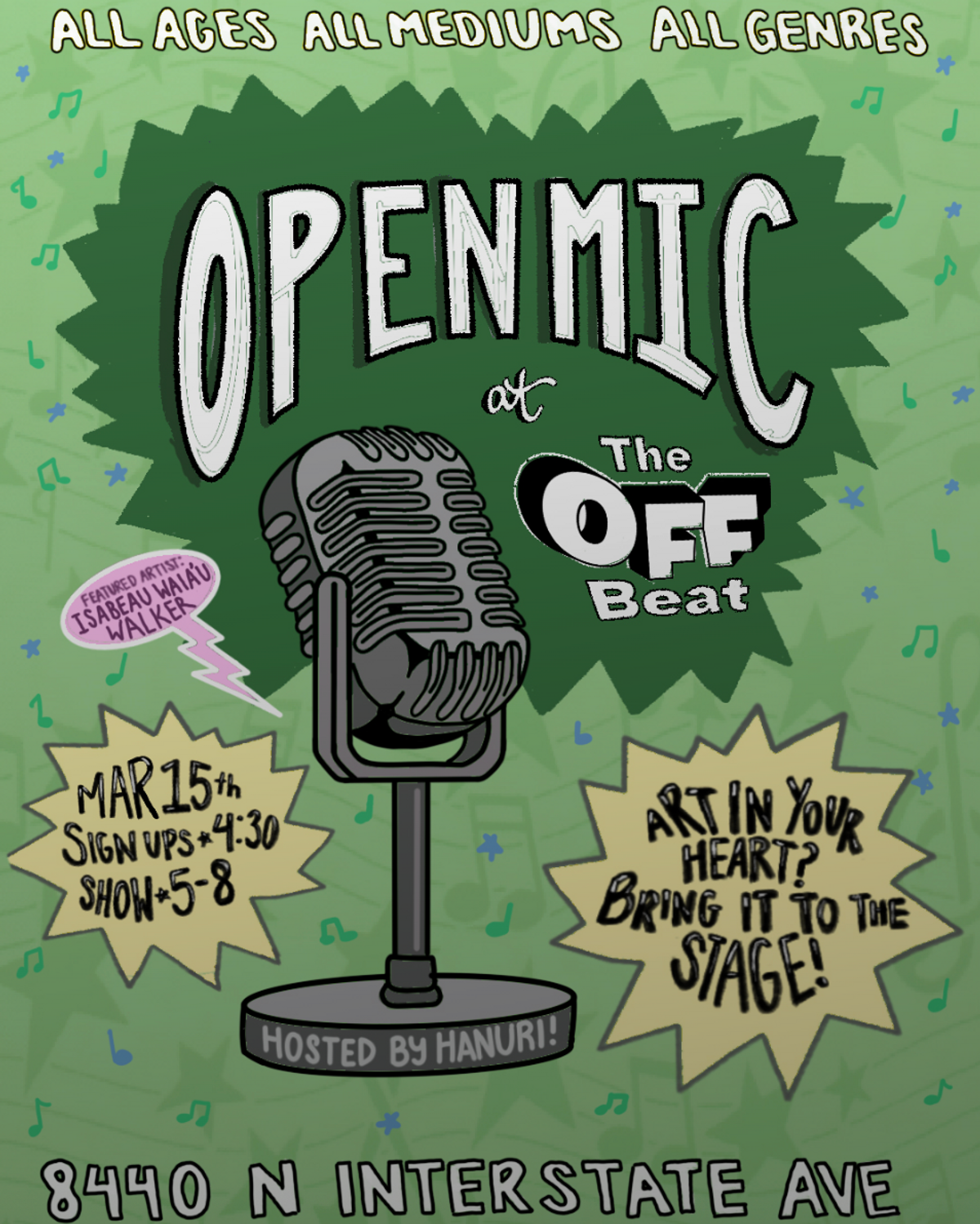 Monthly Open Mic at the Off Beat at The Off Beat in Portland, Oregon ...