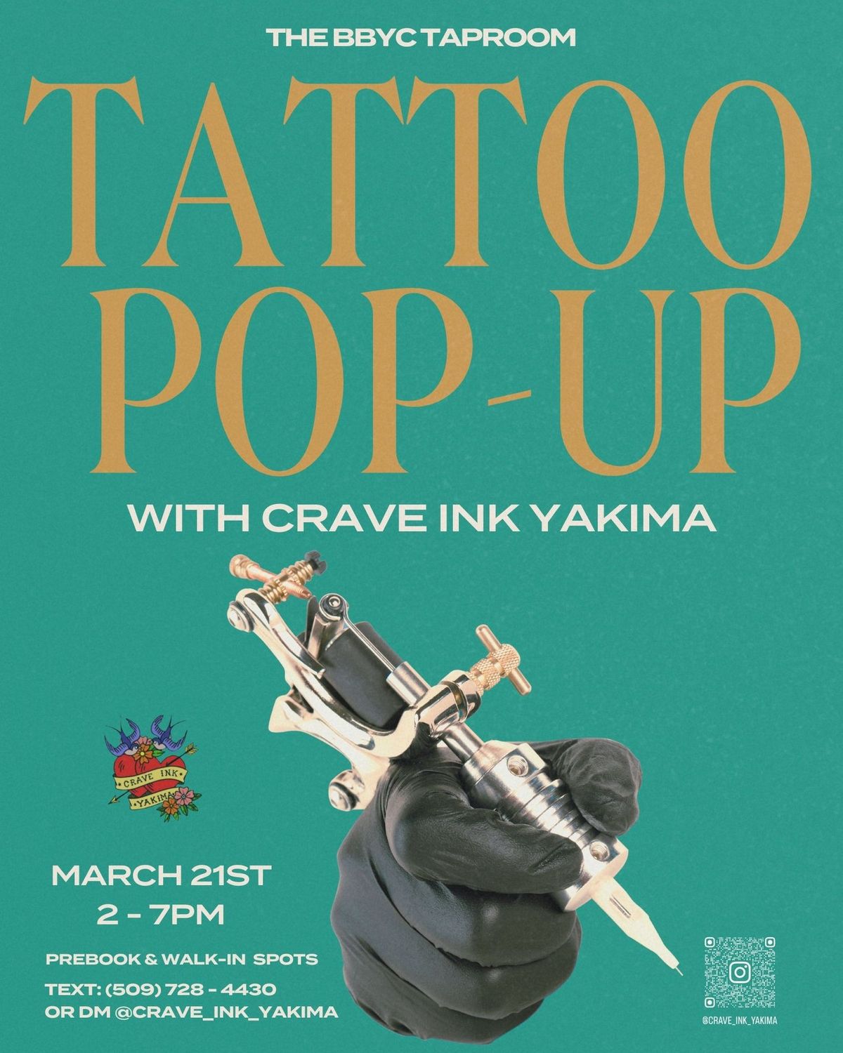 Tattoo Pop-Up with Crave Ink Yakima at Bale Breaker & Yonder Taproom in ...