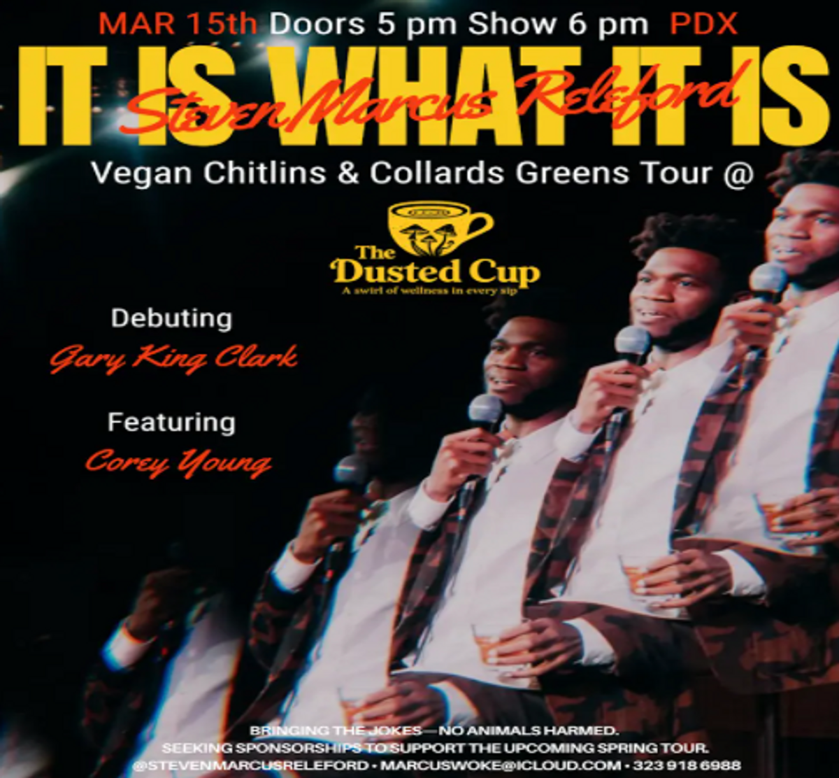 Steven Marcus Releford: Vegan Chitlins & Collard Greens Tour at The ...