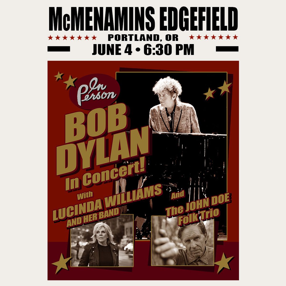 Bob Dylan – Live On Stage at McMenamins Edgefield in Troutdale, OR ...