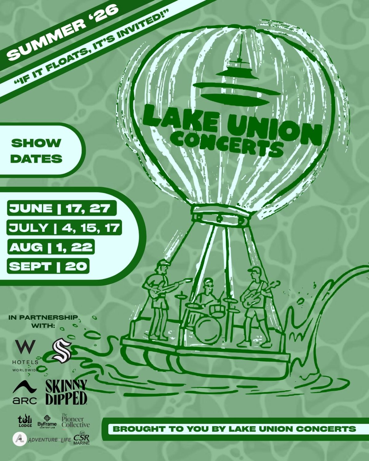 Lake Union Concerts: Summer 2026 Concert Series at On Lake Union in ...