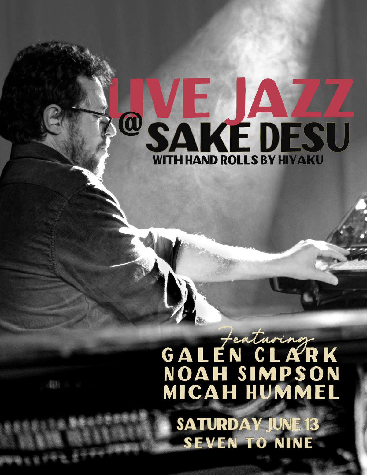 Live Jazz w/ Galen Clark, Noah Simpson, Micah Hummel at Sake Desu in ...