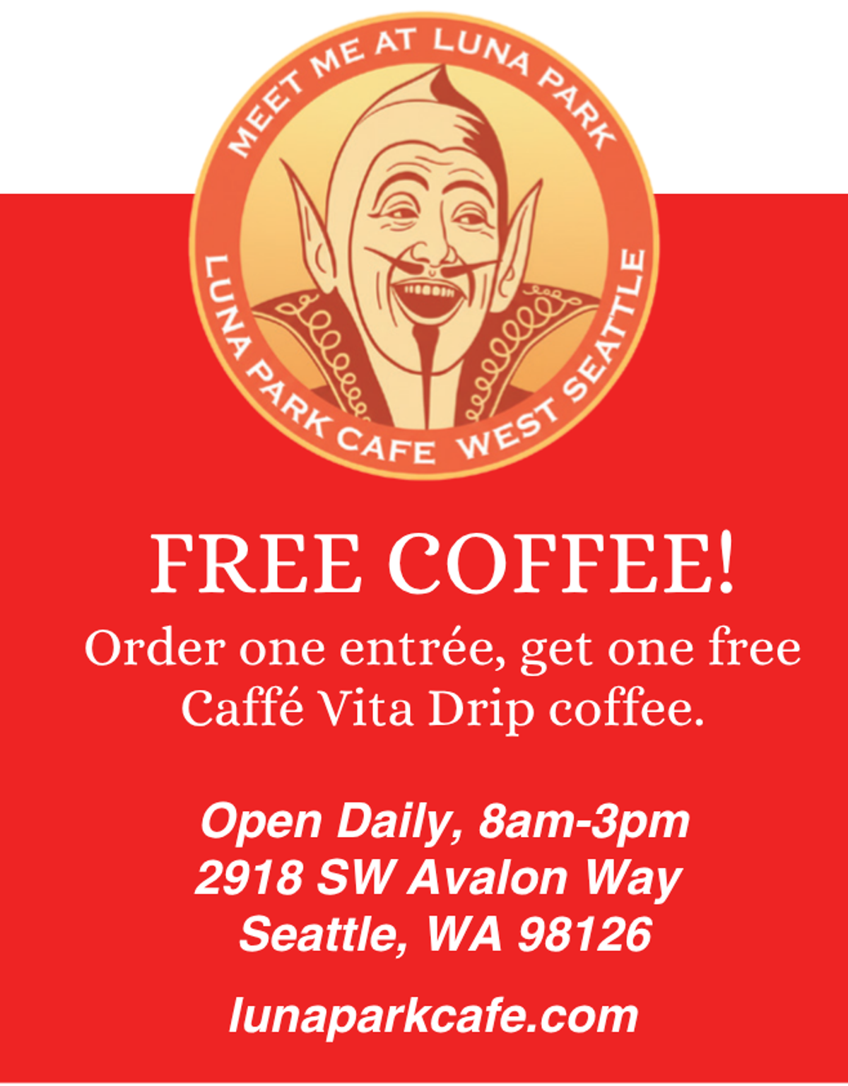 Free Coffee with Purchase of Entrée at Luna Park Cafe in Seattle ...
