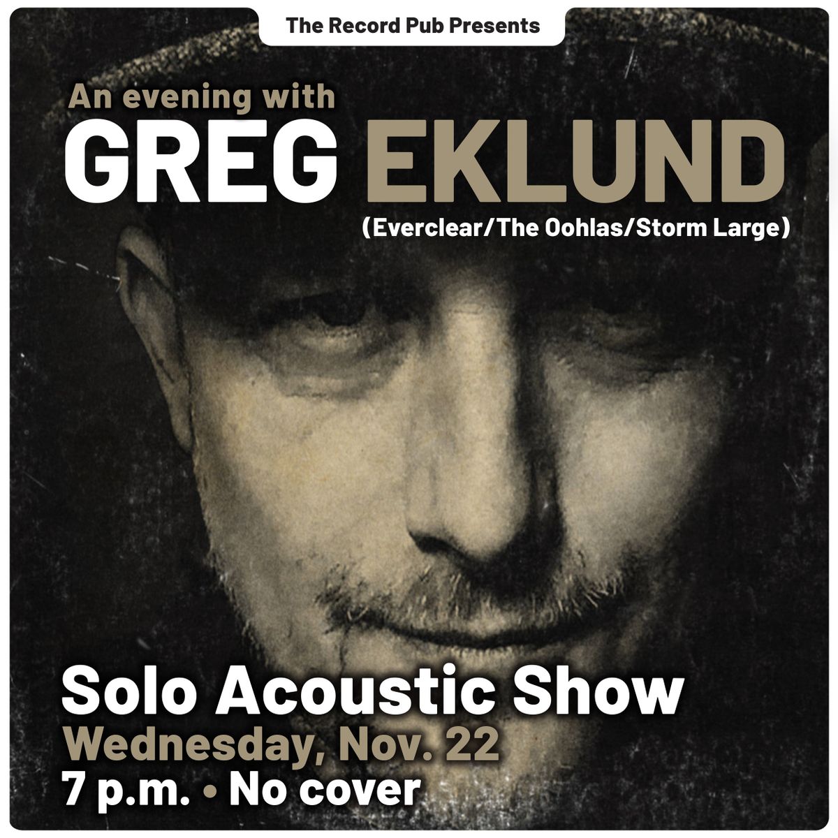 Greg Eklund at The Record Pub in Portland, OR - Wednesday, November 22 ...