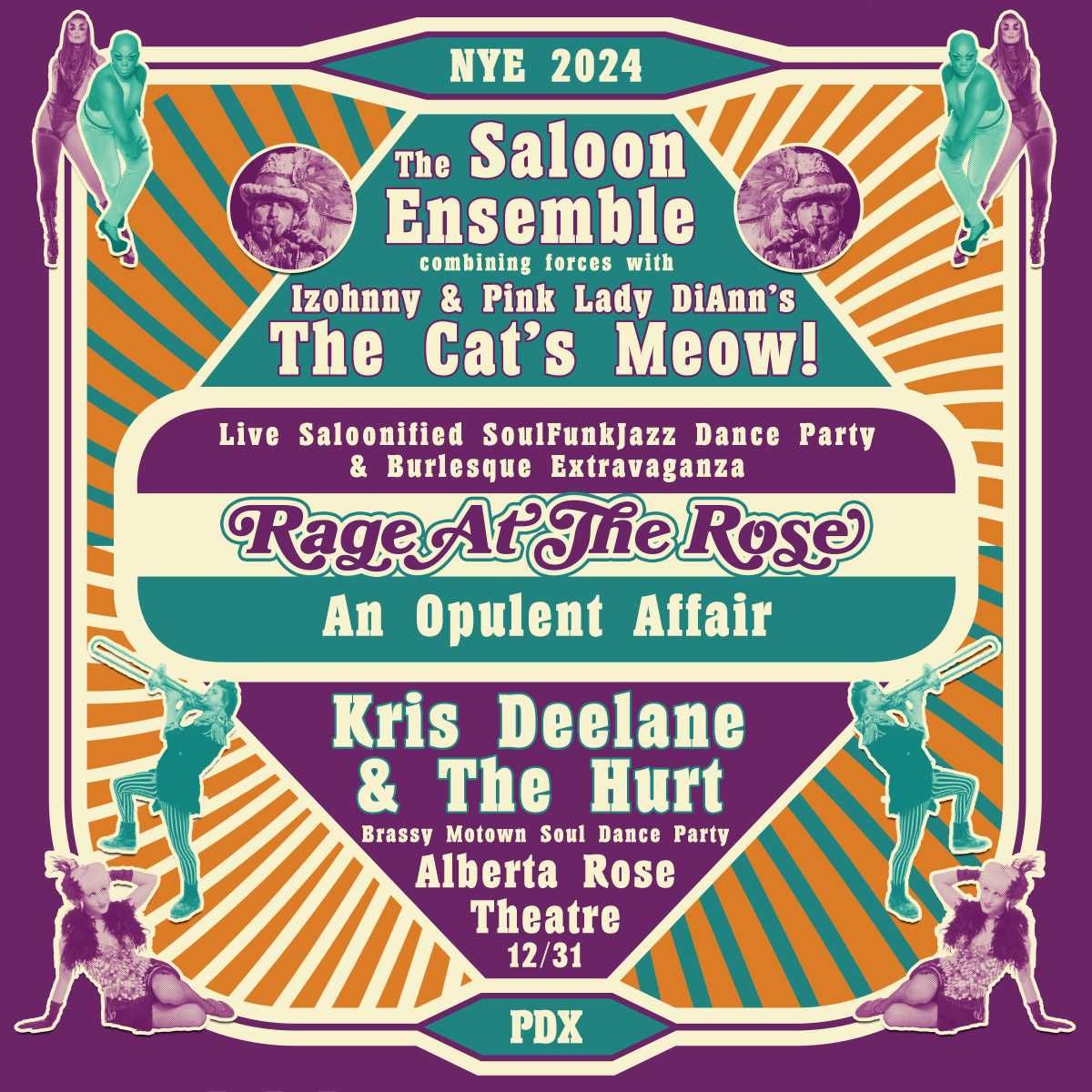 New Year's Eve 2024: Rage at the Rose with The Saloon Ensemble, Cat's ...