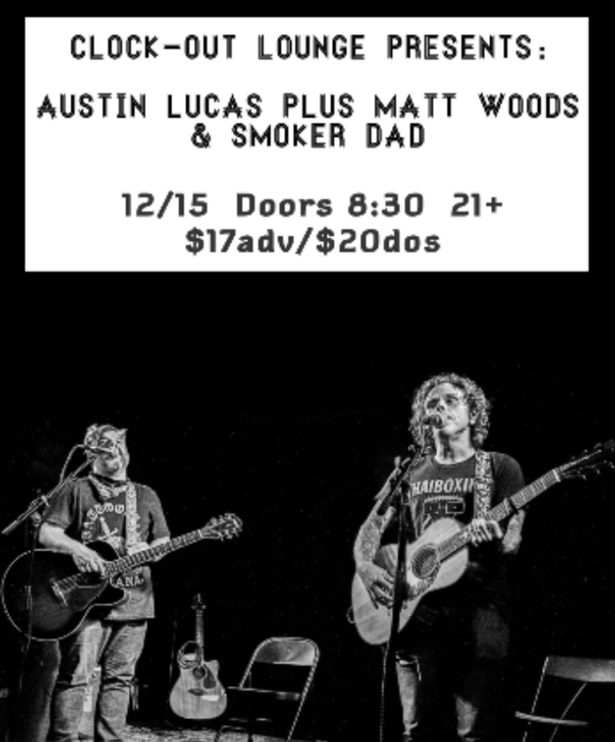 Austin Lucas with Matt Woods at Clock-Out Lounge in Seattle, WA ...