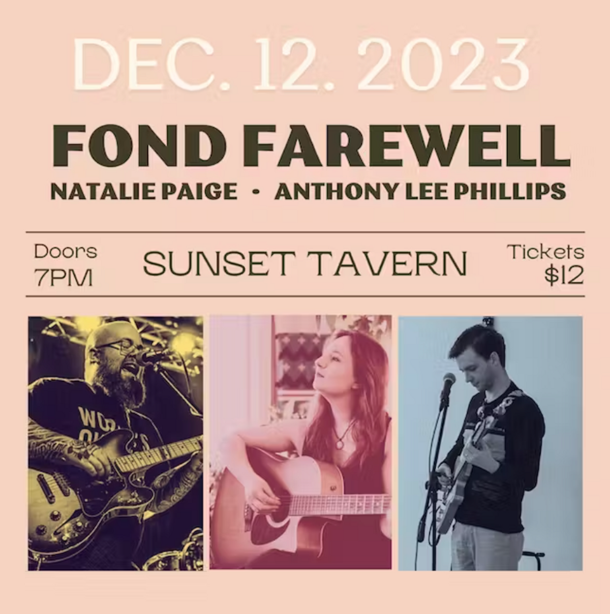 Fond Farewell, Natalie Paige, and Anthony Lee Phillips at Sunset Tavern in Seattle, WA - Tuesday ...