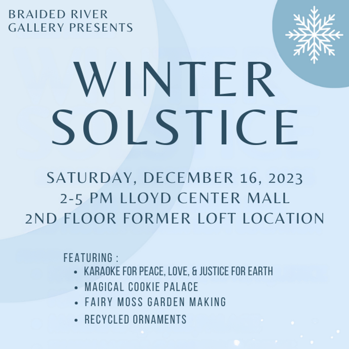Winter Solstice Event at Lloyd Center in Portland, OR - Saturday ...