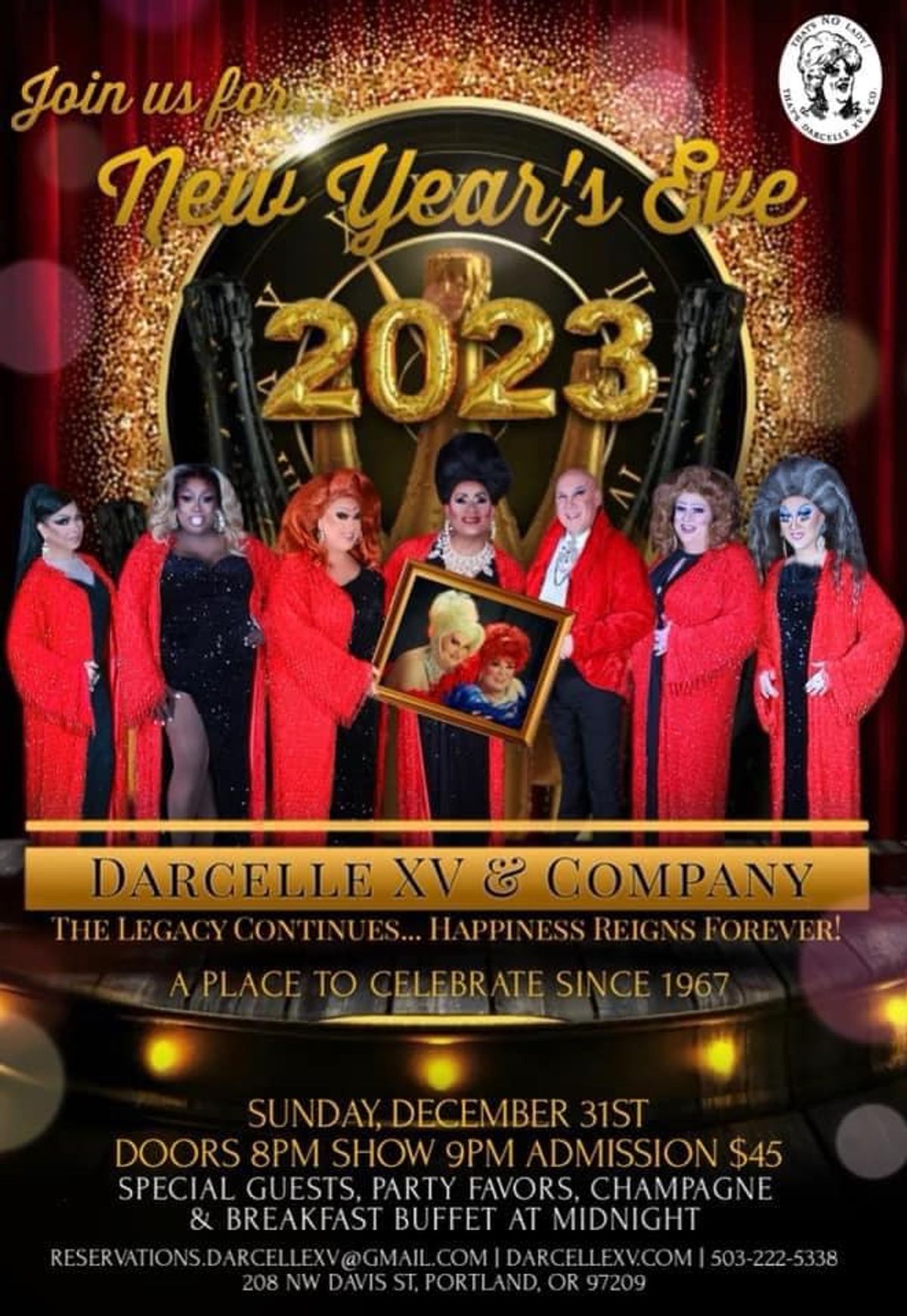 Darcelle XV & Company Presents New Year's Eve 2023 at Darcelle XV ...