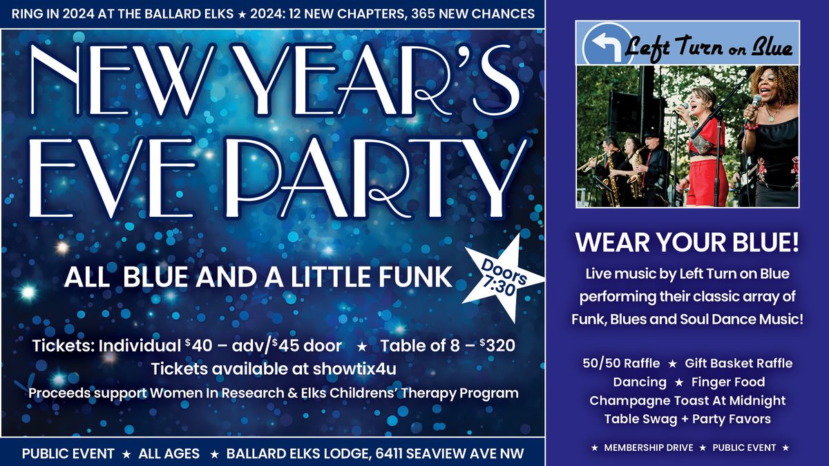 New Years Eve Dance Party at the Ballard Elks at Ballard Elks in ...
