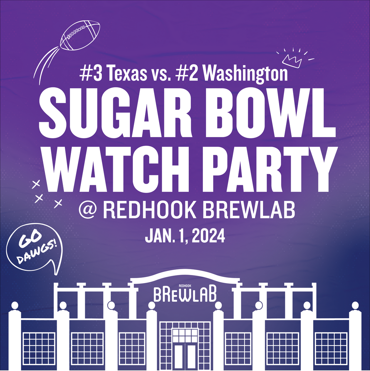 Official Sugar Bowl Watch Party At Redhook Brewlab! at Redhook Brewlab ...