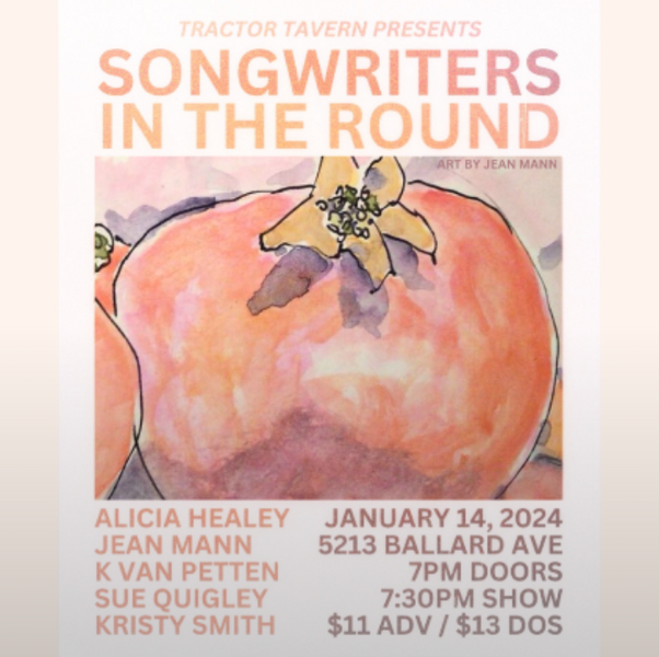 Songwriters in the Round: Alicia Healey, Jean Mann, K Van Petten, Kristy Smith, and Sue Quigley ...