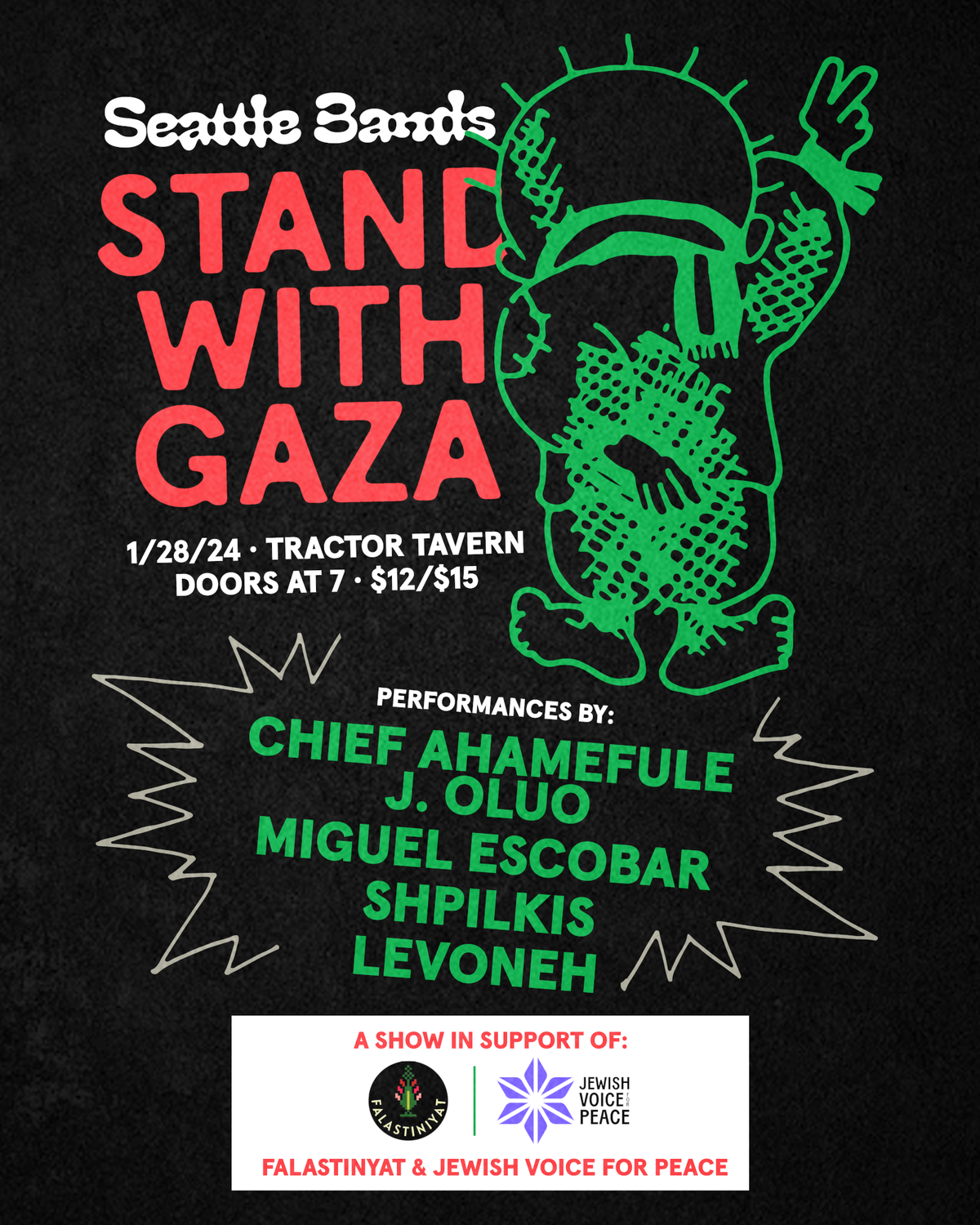 Seattle Bands Stand with Gaza at Tractor Tavern in Seattle, WA - Sunday ...