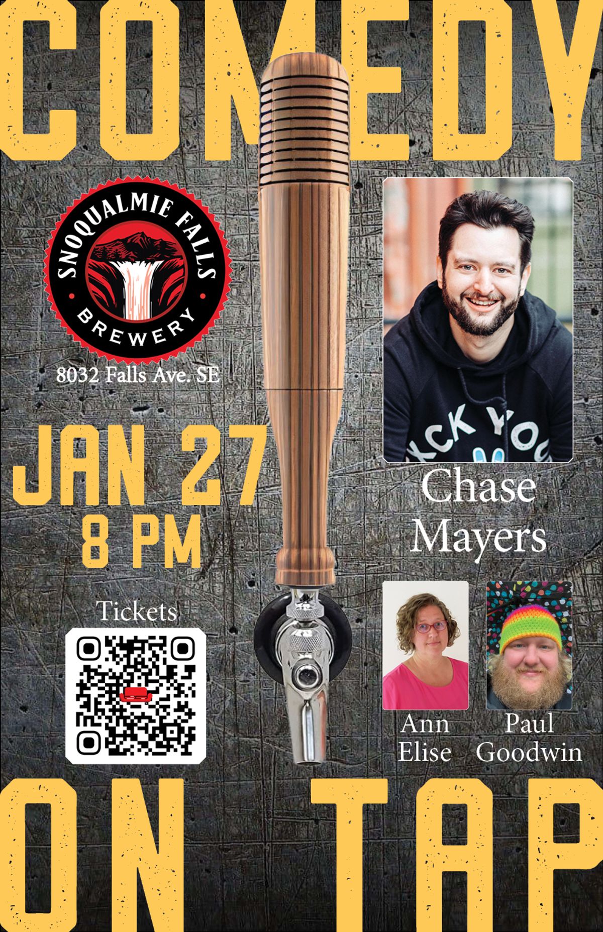 Comedy in Snoqualmie with headliner Chase Mayers! at Snoqualmie Falls ...