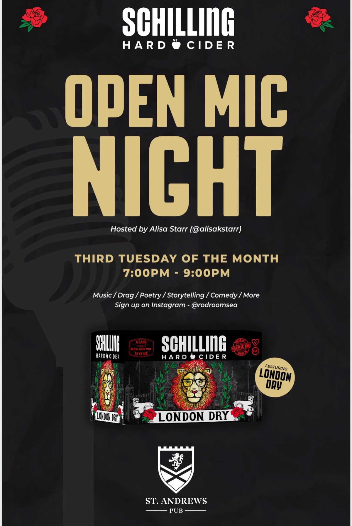 Open Mic Night at St. Andrews Pub at St. Andrews Bar and Grill in ...