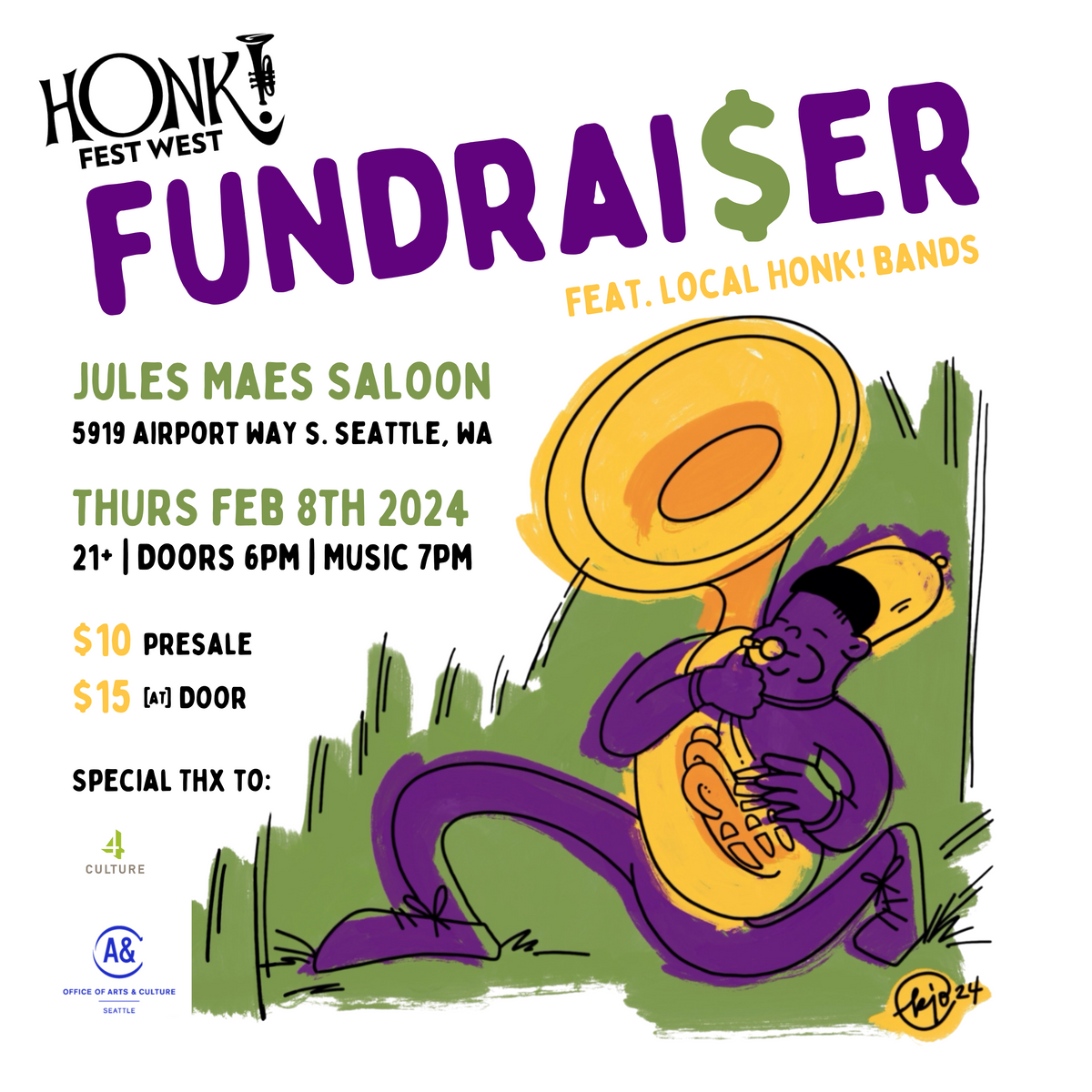 HONK! Fest West Fundraiser at Jules Maes Saloon in Seattle, WA ...