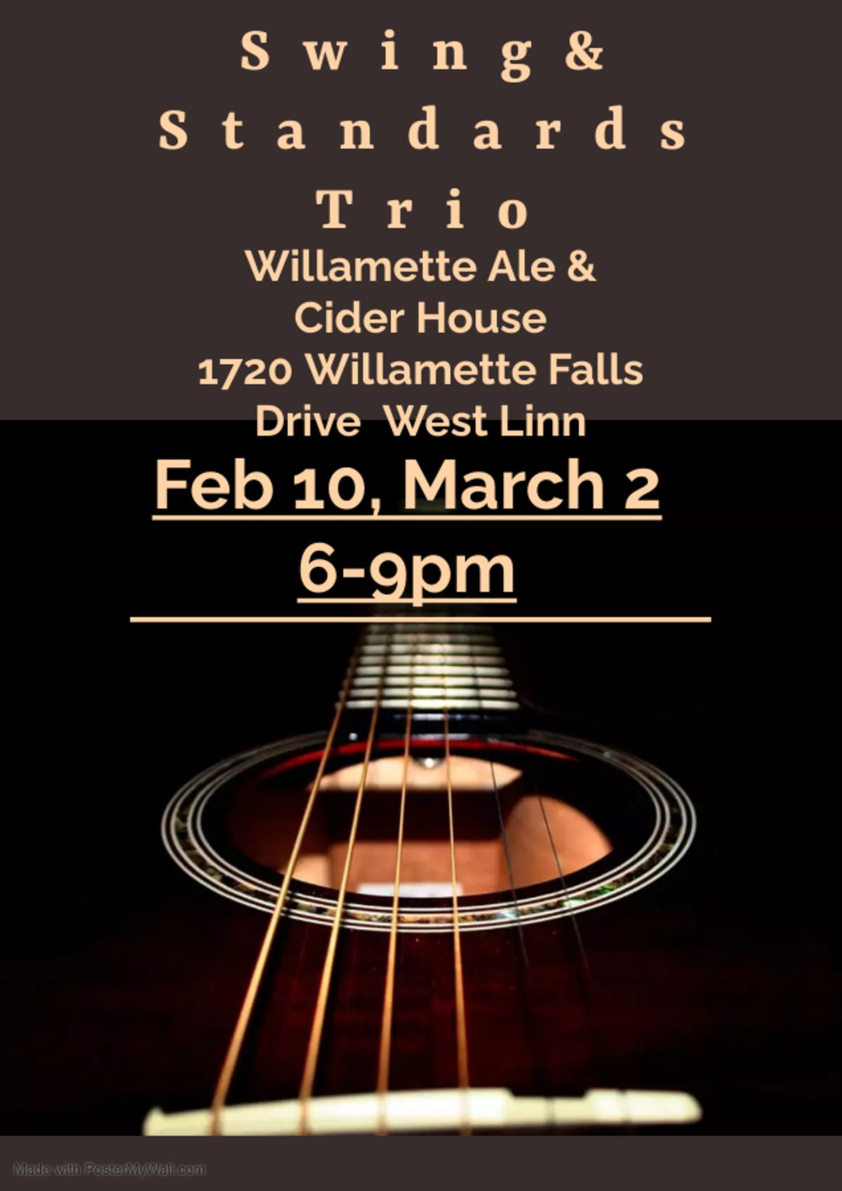 Swing & Standards Trio at Willamette Ale & Cider House in West Linn ...