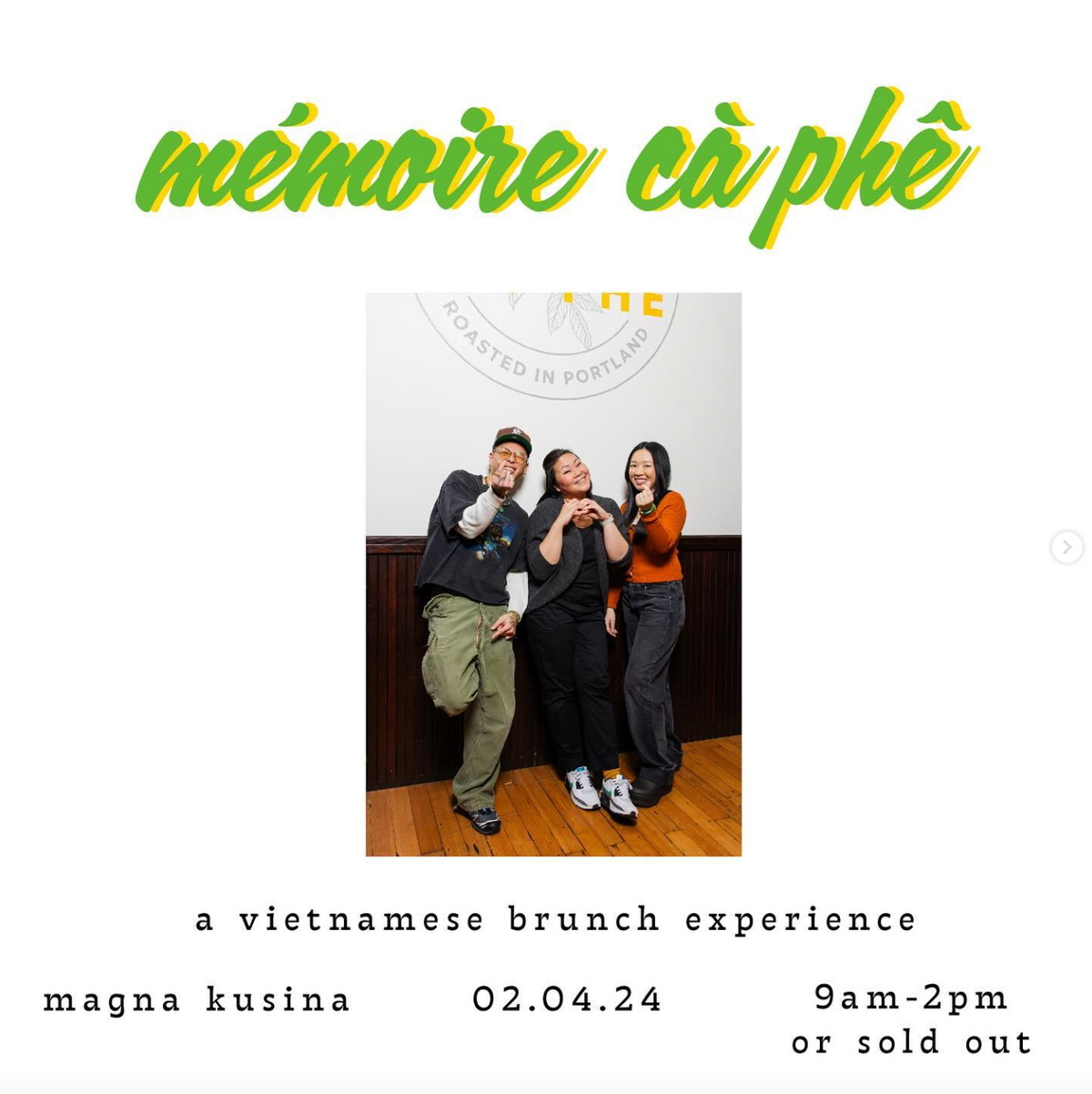 Mémoire Cà Phê Pop-Up at Magna Kusina in Portland, Oregon - Sunday ...