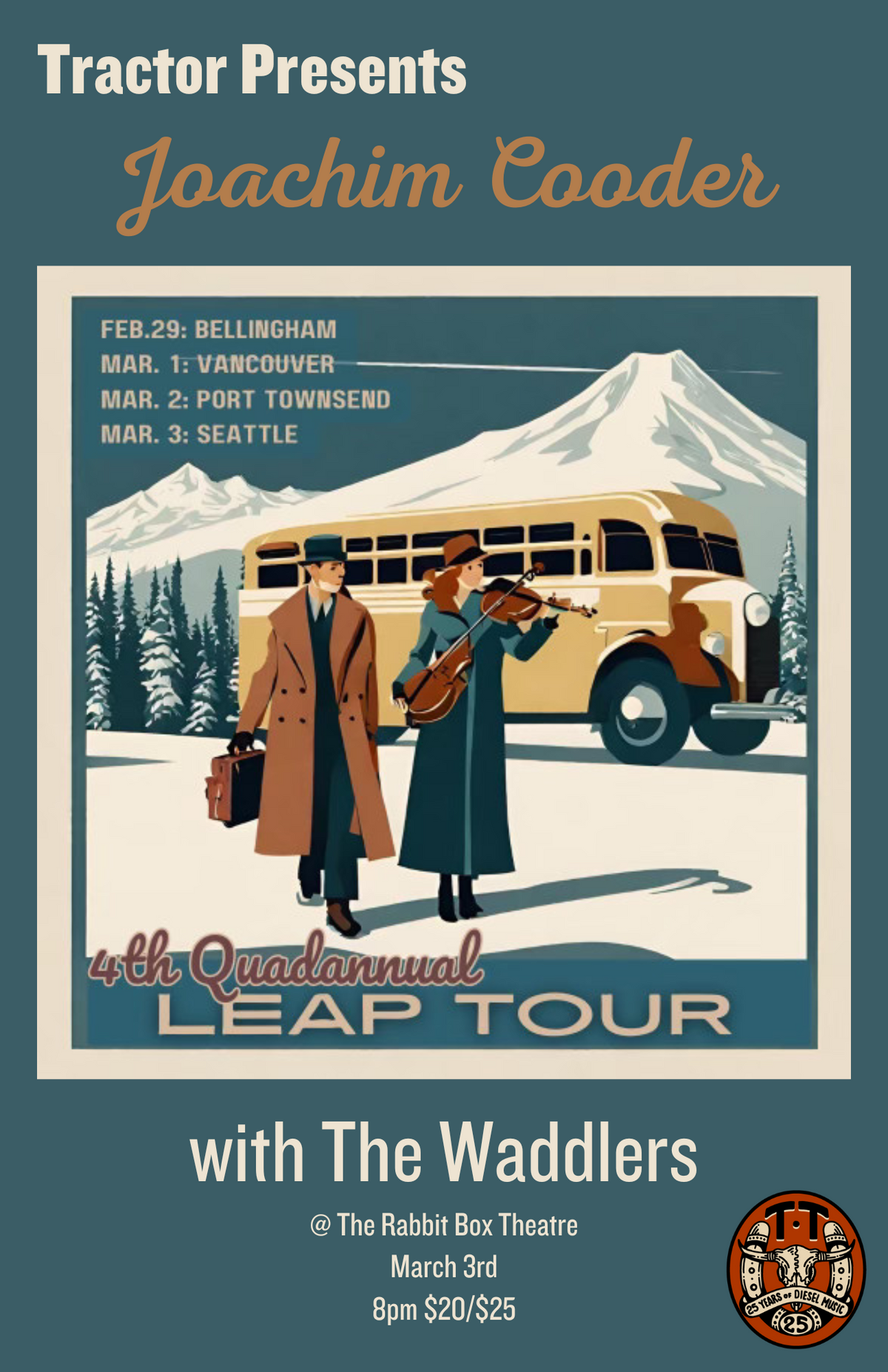 Tractor Presents Joachim Cooder with The Waddlers at The Rabbit Box ...