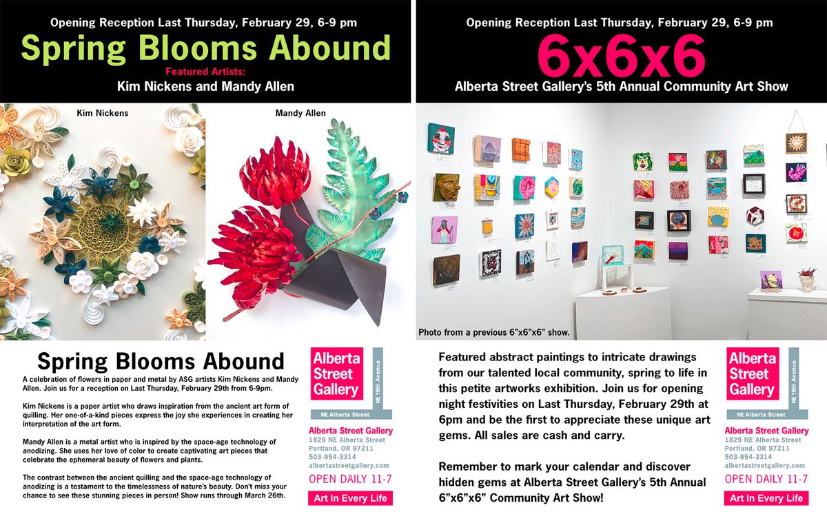 Annual 6x6x6 Showcase and Spring Blooms Abound: Kim Nickens and Mandy ...
