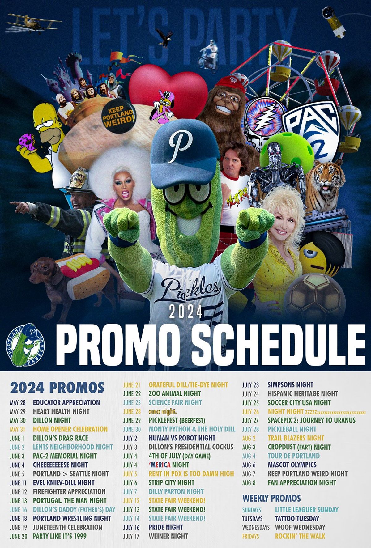 Portland Pickles 2024 Home Games at Walker Stadium in Portland, Oregon ...
