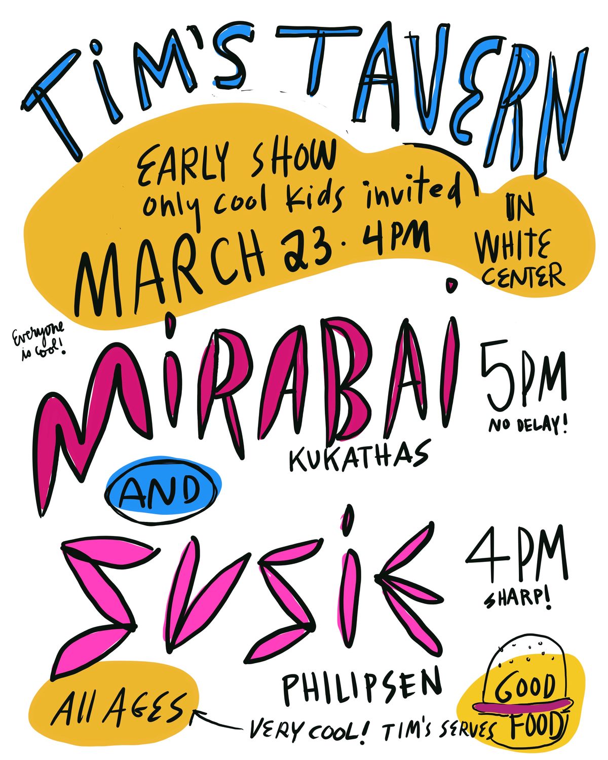 Mirabai Kukathas with Susie Philipsen at Tim's Tavern in Seattle, WA ...