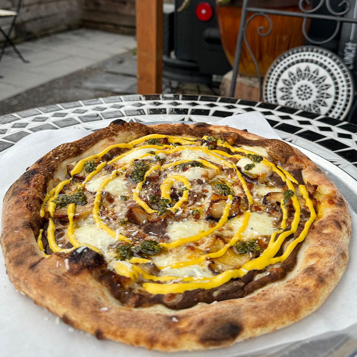 Pizzaleada Mamalona at Reeva Cafe y Cocina a la Leña in Portland, OR ...