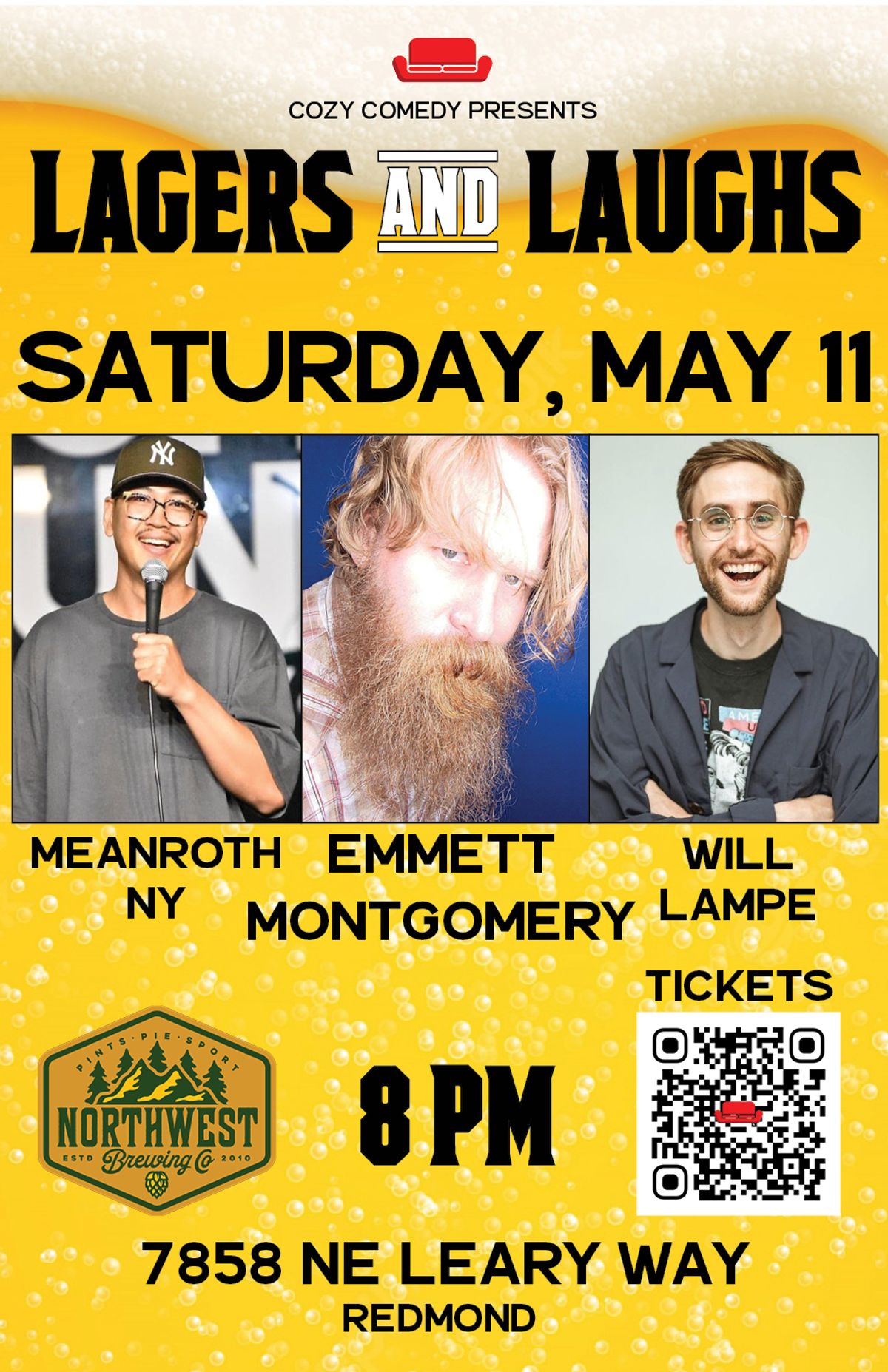 Headlining Comedy at Northwest Brewing in Redmond, WA - Saturday, May ...
