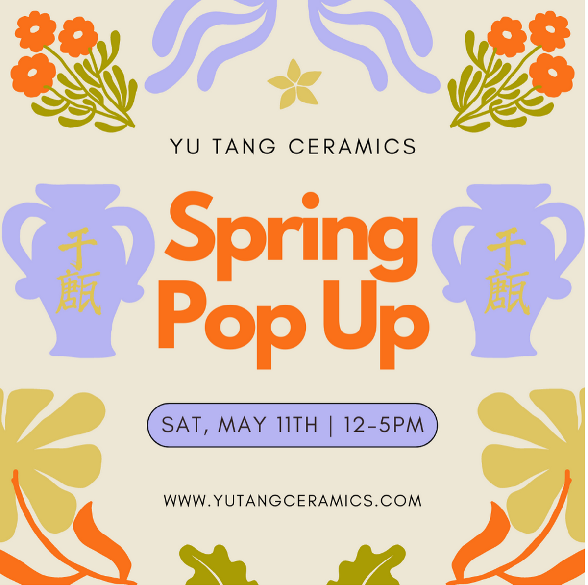 Yu Tang Ceramics Spring Pop Up Sale and Party at Yu Tang Ceramics in ...