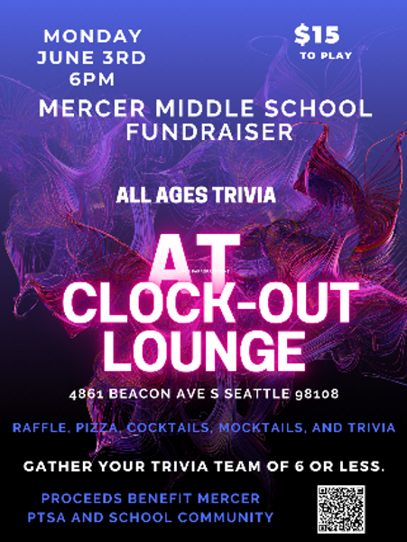 Mercer Middle School Fundraiser All Ages Trivia Night at Clock-Out ...