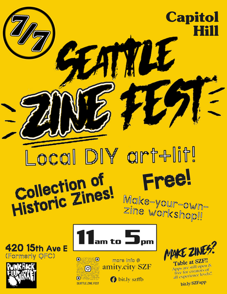 Seattle Zine Fest at 420 15th Ave E in Seattle, WA - Sunday, July 7 ...