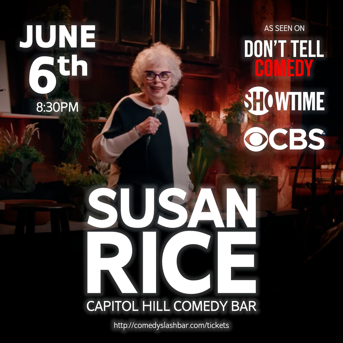 Susan Rice at Comedy/Bar in Seattle, WA - Thursday, June 6 - EverOut ...