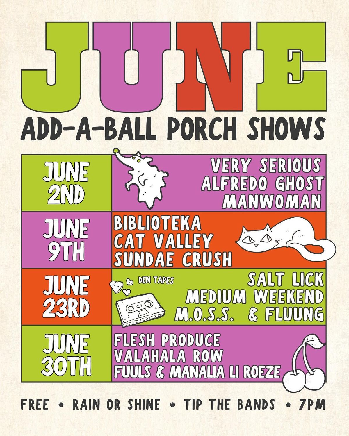 Add-a-Ball Porch Shows at Add-a-Ball in Seattle, WA - Every Sunday ...