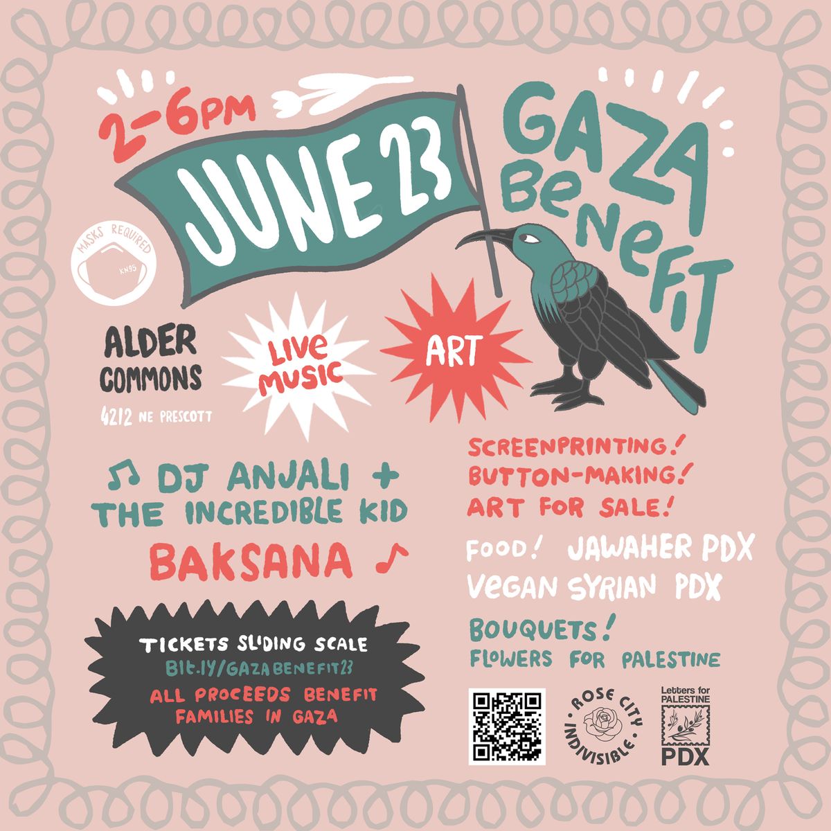 Gaza Benefit at Alder Commons at Alder Commons in Portland, OR - Sunday ...