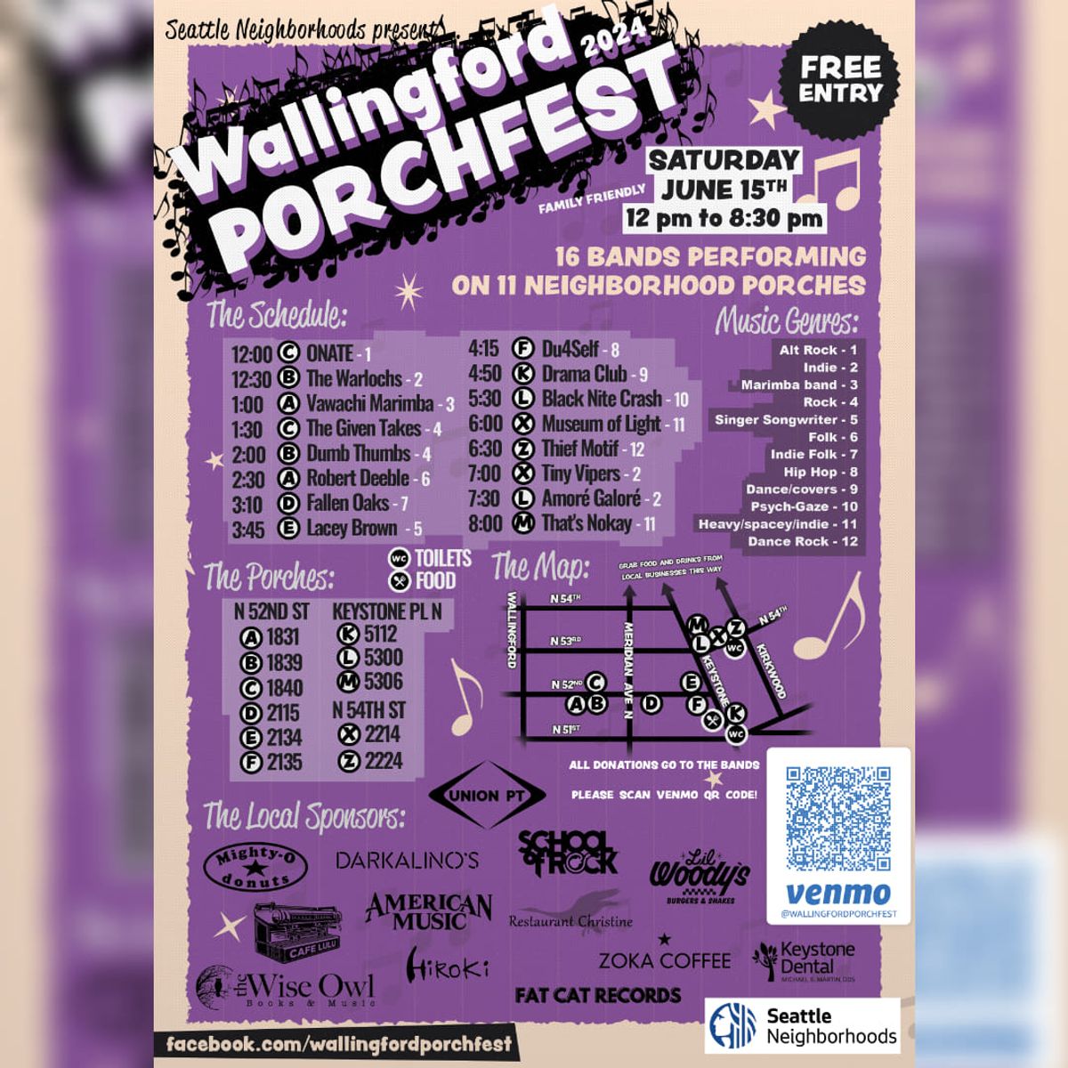 Wallingford Porchfest at Wallingford in Seattle, WA - Saturday, June 15 ...