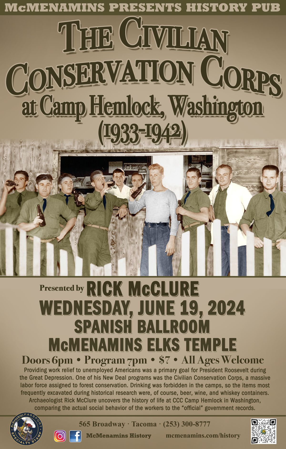 History Pub - The Civilian Conservation Corps at Camp Hemlock (1933 ...
