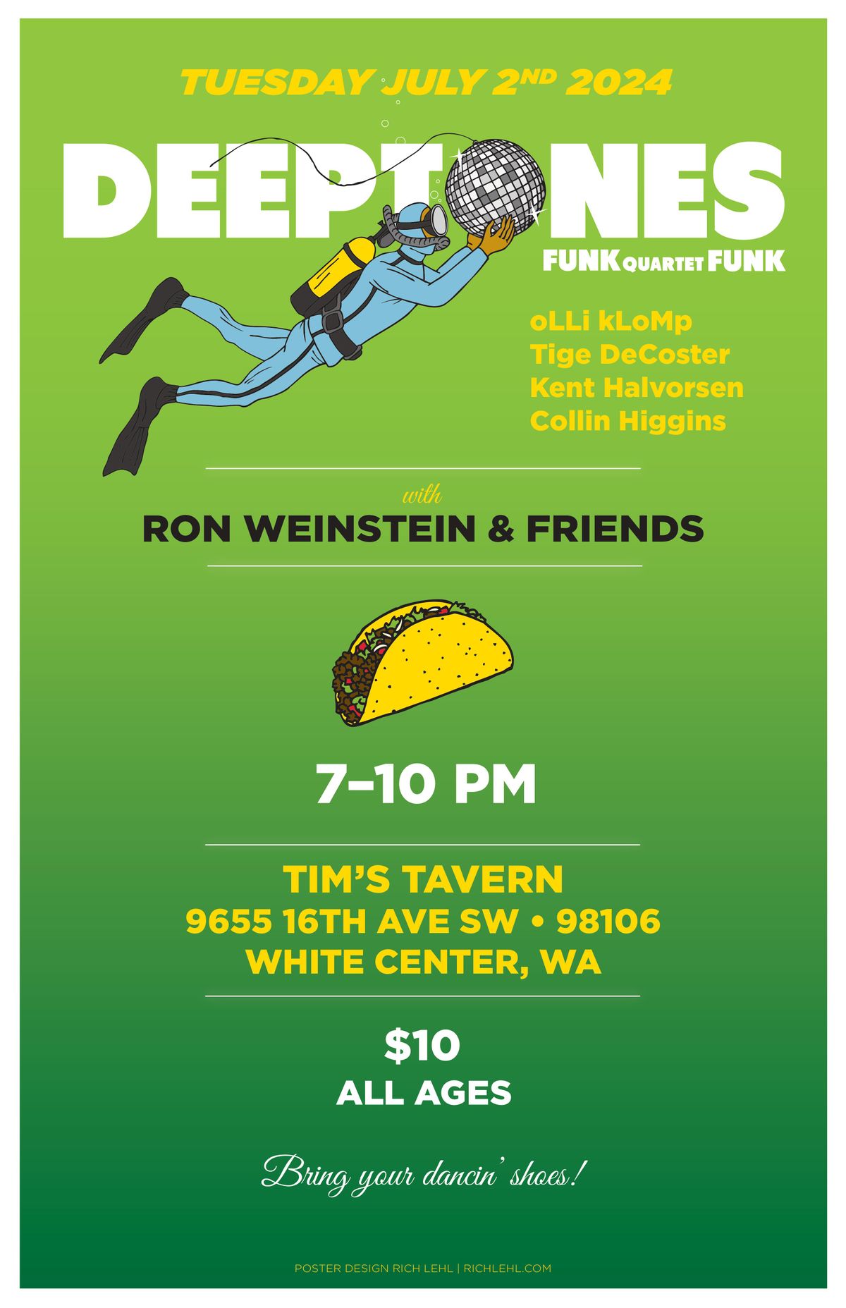 Rock-O-Taco Tuesday: Deeptones + Ron Weinstein & Friends at Tim's ...