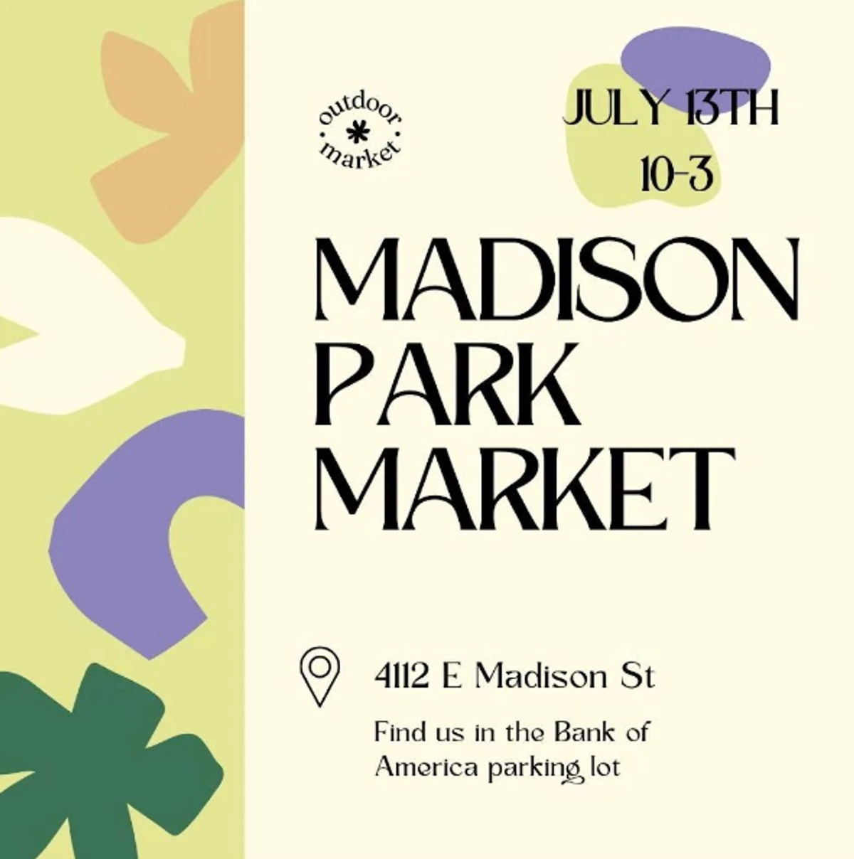 Madison Park Market at Madison Park in Seattle, WA - Saturday, July 13 ...