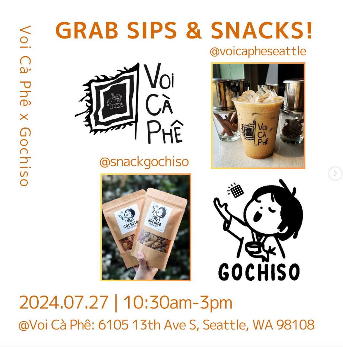Gochiso Pop-Up at Voi Cà Phê in Seattle, WA - Saturday, July 27, 2024 ...