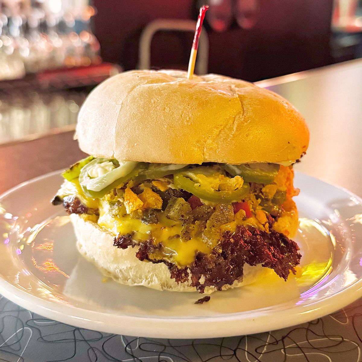 Peperonata Crunch Burger at Paymaster Lounge in Portland, OR - Multiple ...