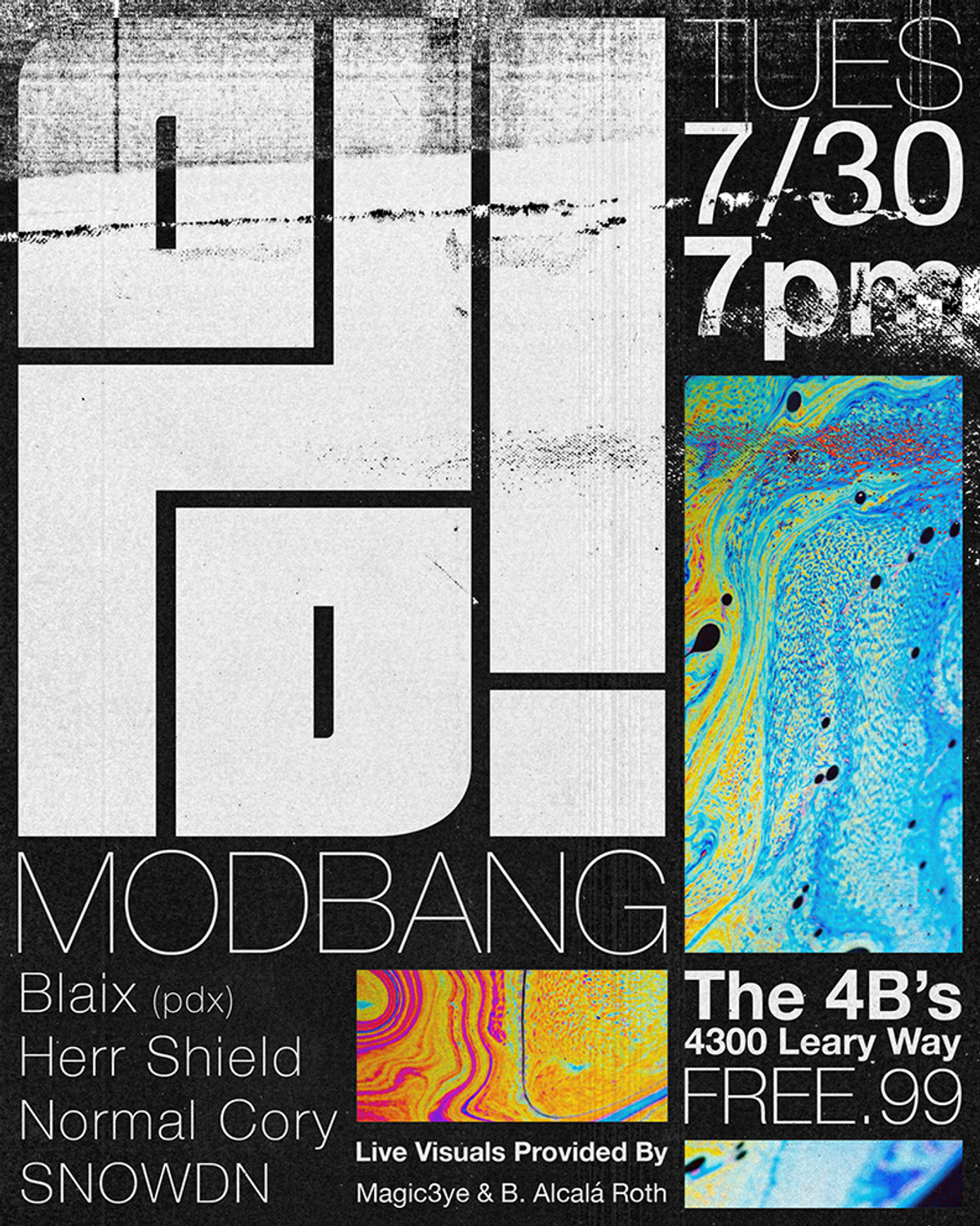 ModBang Live Show at 4Bs Tavern in Seattle, WA - Multiple dates through ...