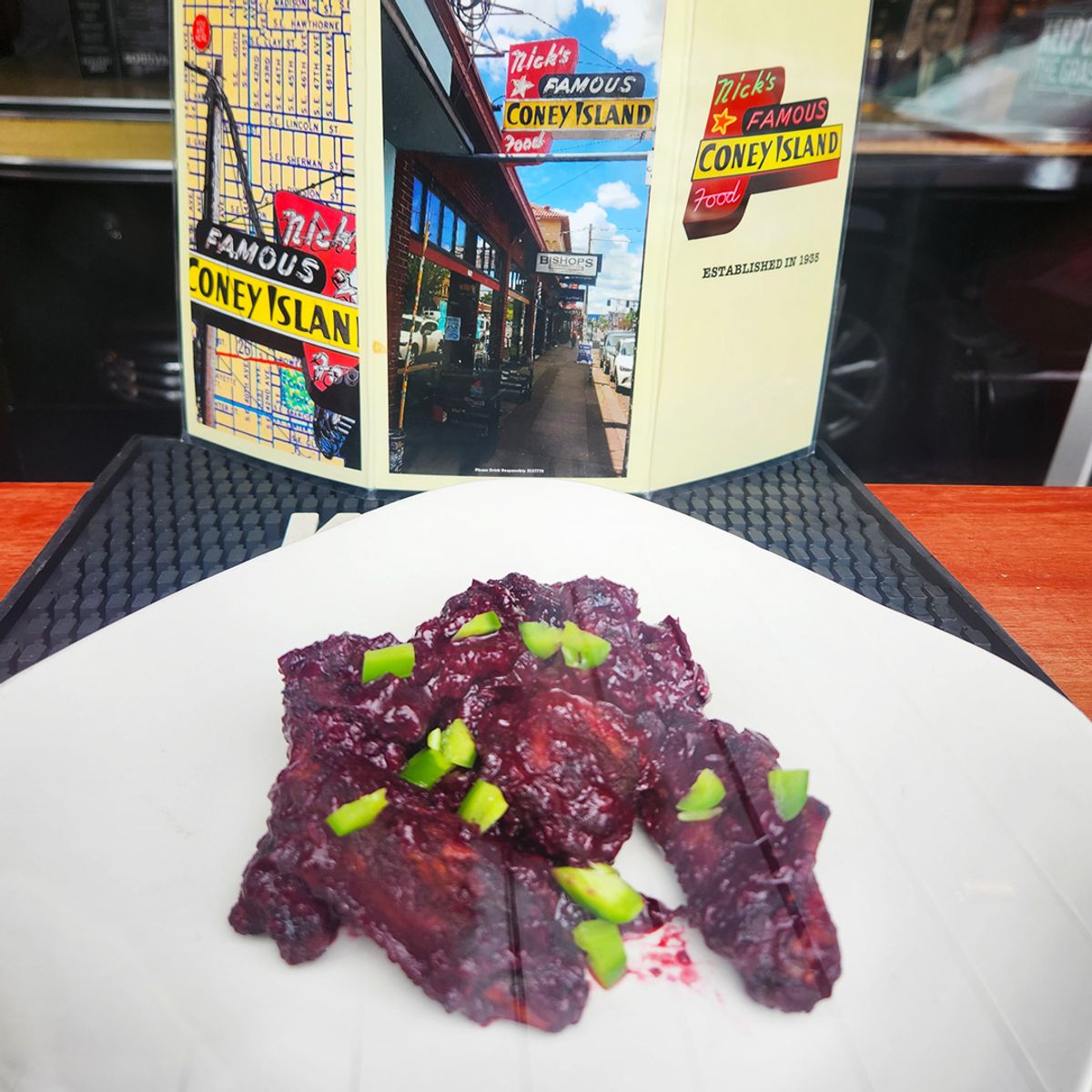 Purple Rain Wings at Nick's Famous Coney Island in Portland, OR - Every ...