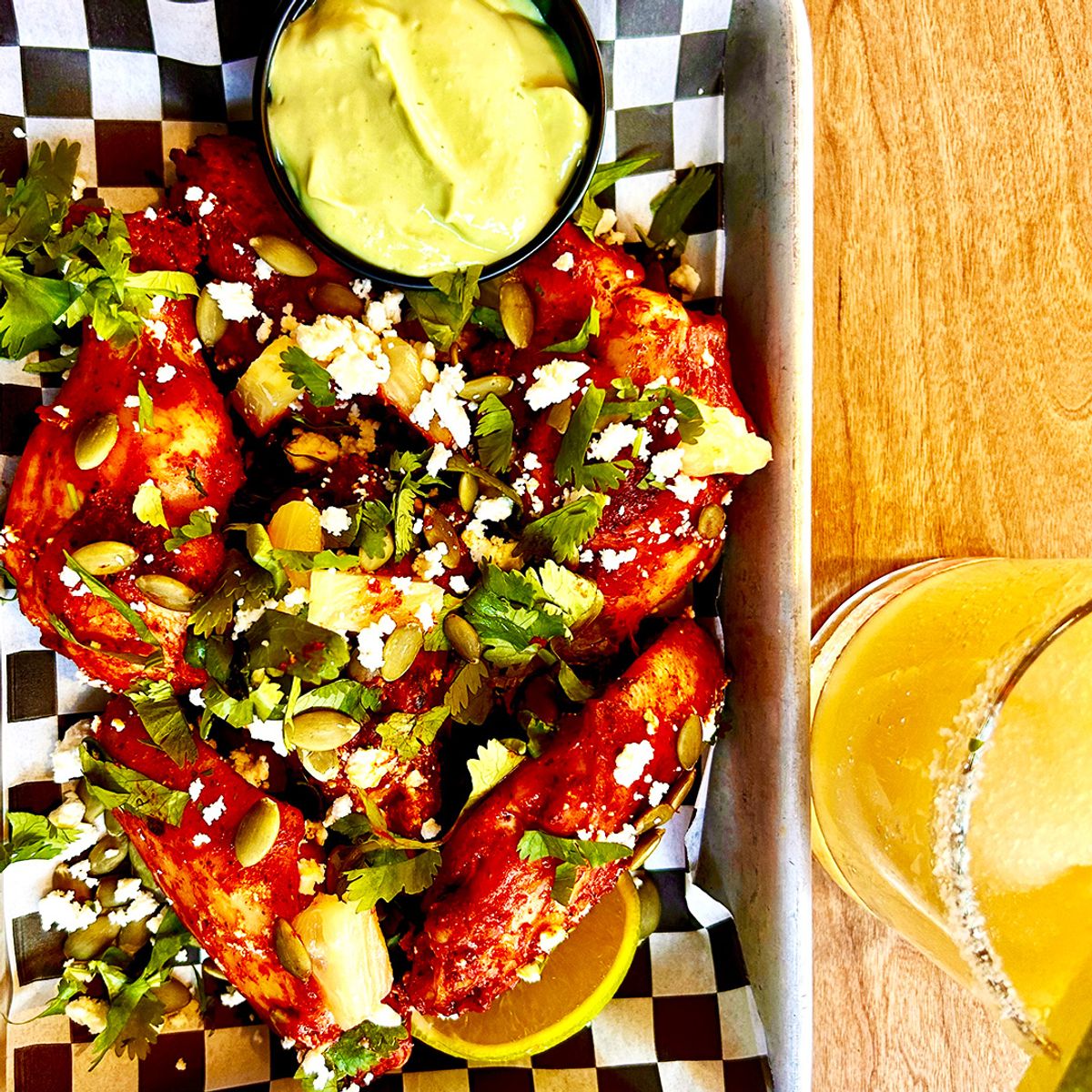 Al Pastor Wings at Bunk Bar in Portland, OR - Every day, through ...
