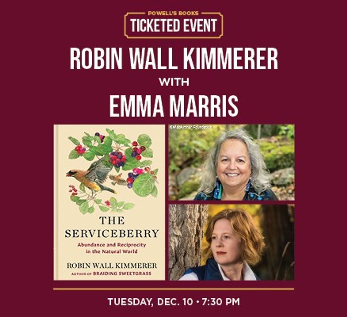 Robin Wall Kimmerer In Conversation With Emma Marris at Newmark Theatre ...