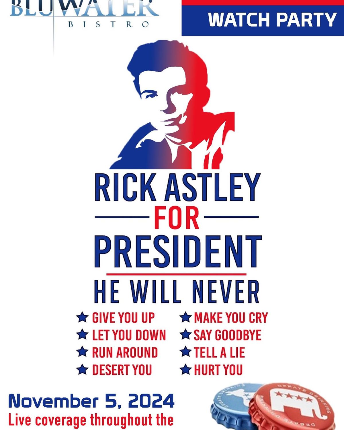 BluWater Bistro Election Watch Party at BluWater Bistro Leschi in ...