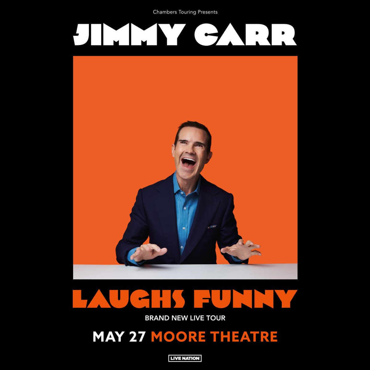 Jimmy Carr: Laughs Funny at Moore Theatre in Seattle, WA - Tuesday, May ...